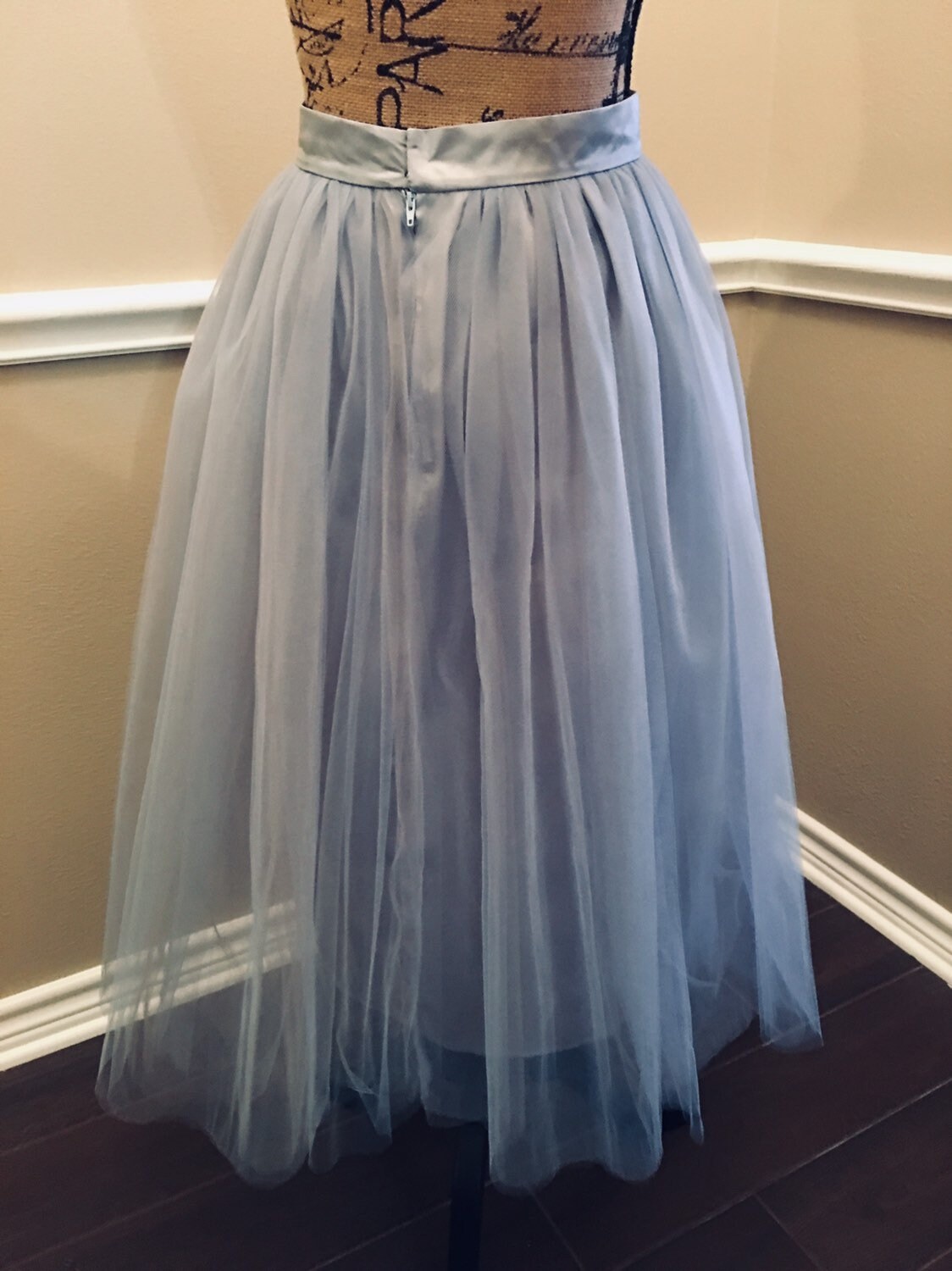 Blue Gray Tulle Skirt Womens Custom Tulle Skirt Bridesmaid - Etsy Sweden