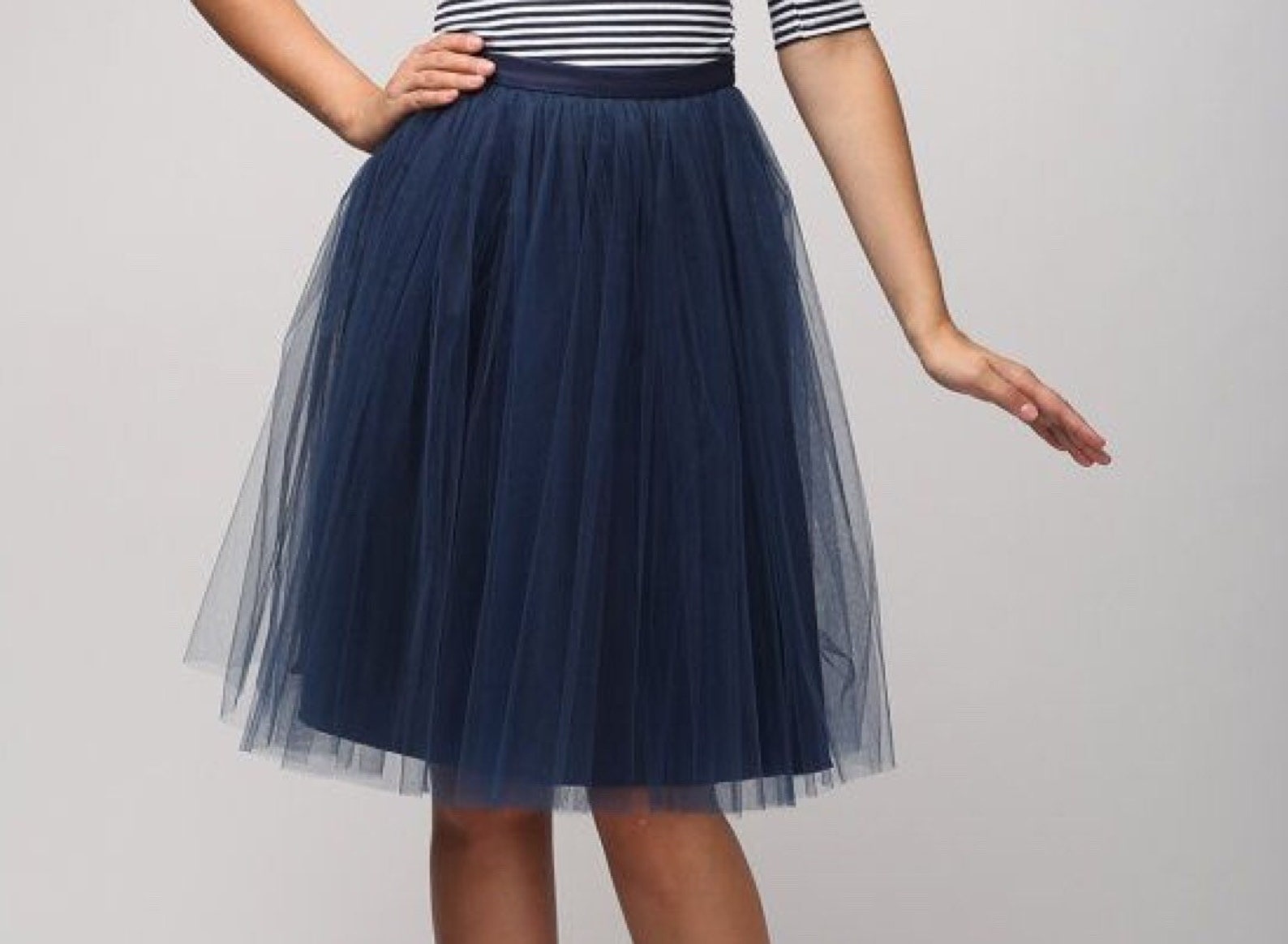 Navy Blue Tulle Skirt Women Custom Dress Wedding Skirt Etsy