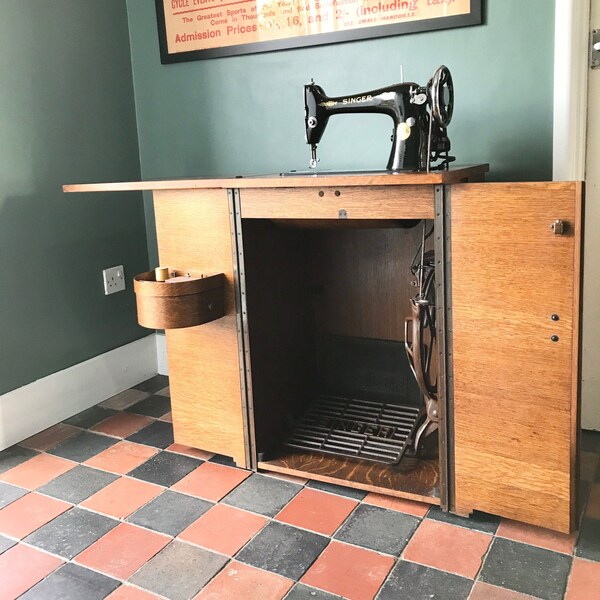 Singer Sewing Machine Cabinet - Etsy UK