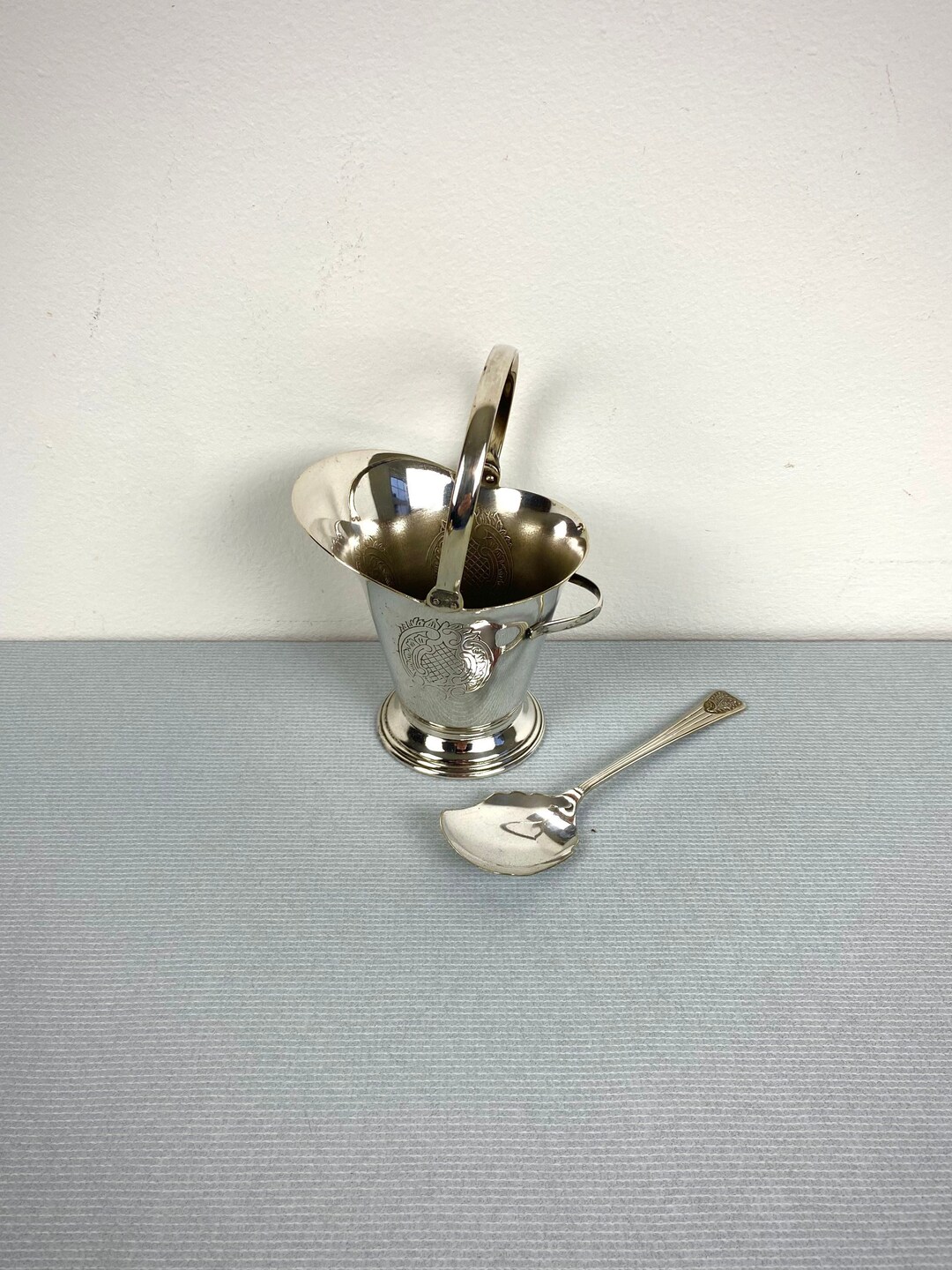 Vintage Yeoman Plate Silver Plated on Brass Sugar Scuttle and Sugar ...