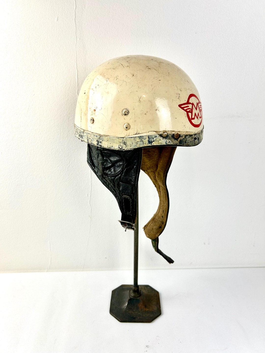 Vintage Centurion Matchless Motorcycle Crash Helmet C1940s Norfolk ...