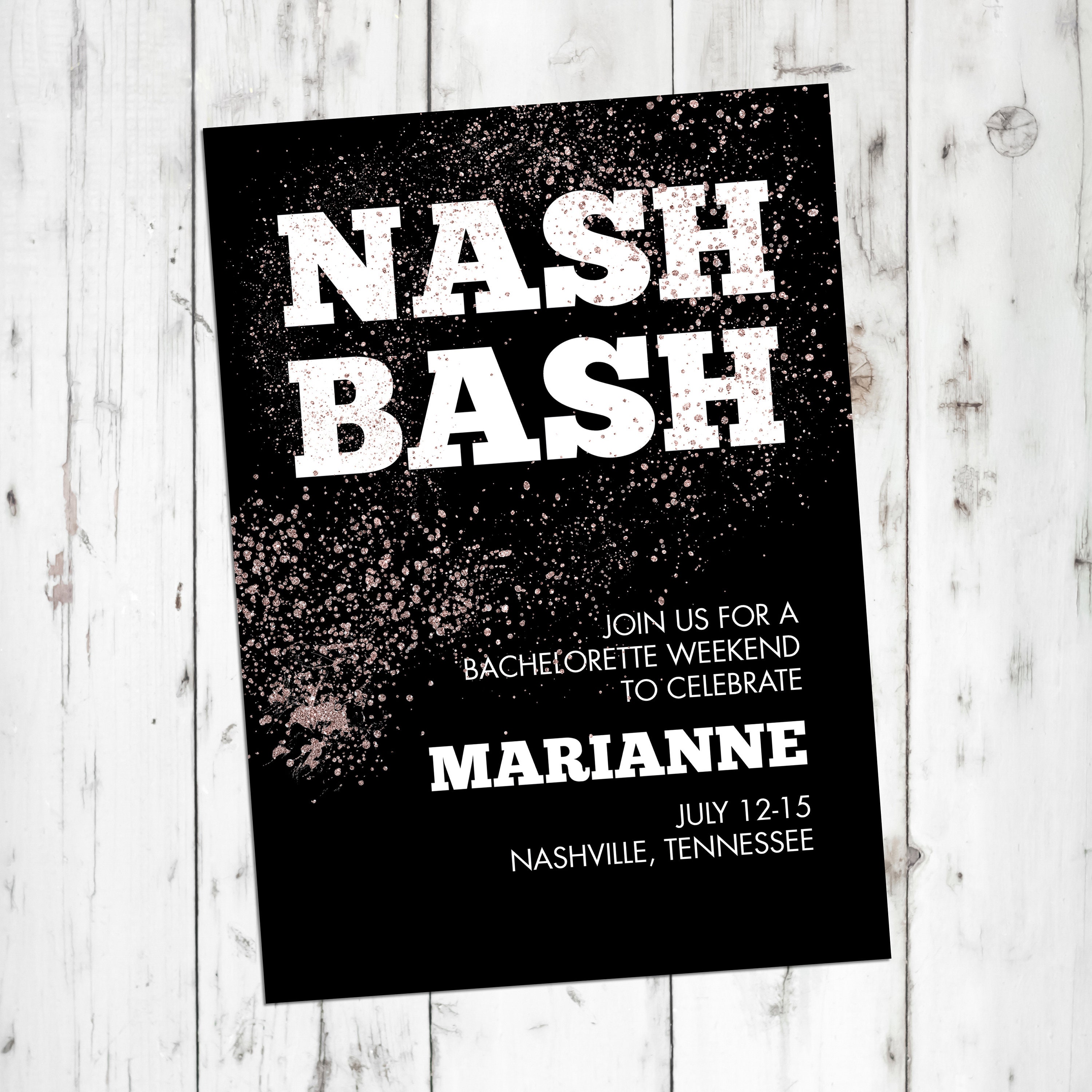 Nash Bash Bachelorette Party Invitation / Nashville Bachelorette Invite ...