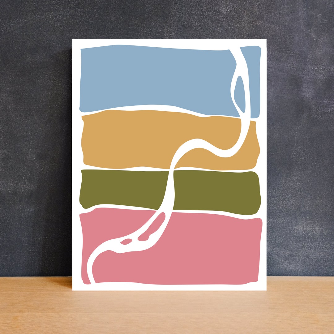 Memphis Mississippi River Art Print – Color Block Tennessee Home Decor ...