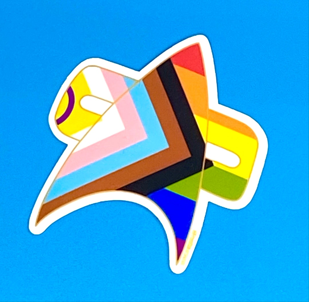 New Progress Pride Flag Sci-fi Badge, Star Trek, Sticker - Etsy
