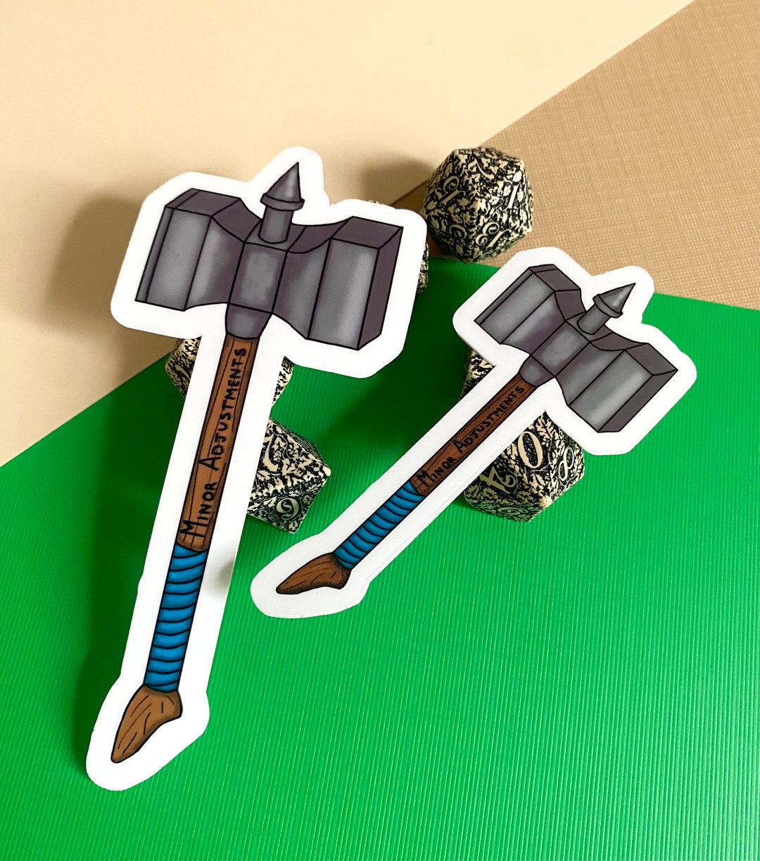 Minor Adjustments Hammer, D&D, Dungeons and Dragons, Sticker - Etsy