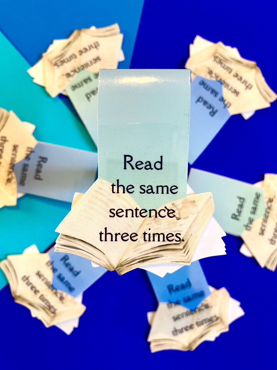 Read the Same Sentence Three Times Magnetic Bookmark - Etsy