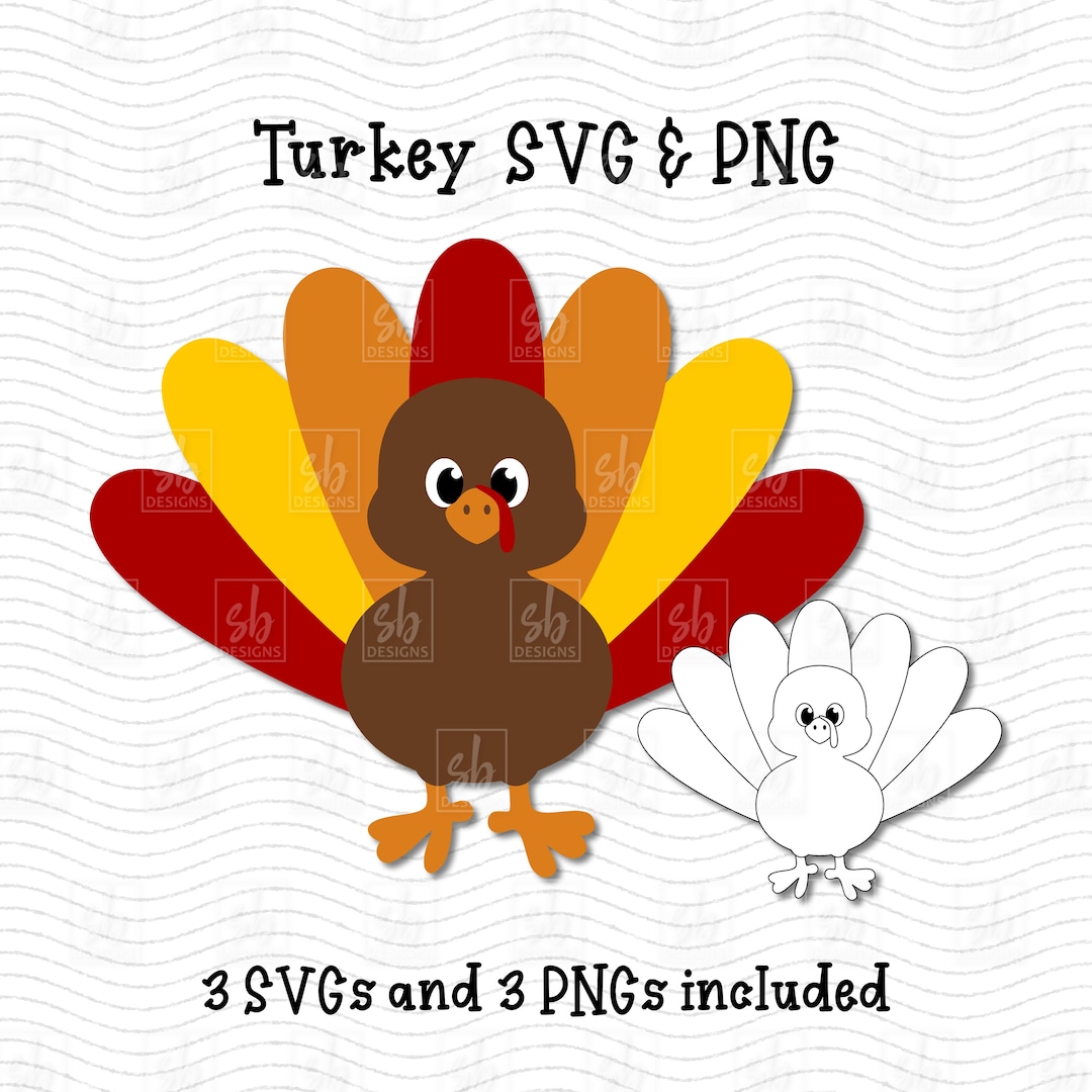 Turkey SVG, Thanksgiving SVG, Cute Turkey SVG, Turkey Cut File, Turkey ...