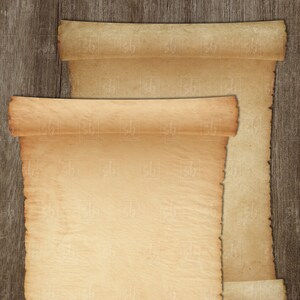 Vintage Scrolls Clip Art, Vintage Paper, Printable Old Scrolls ...