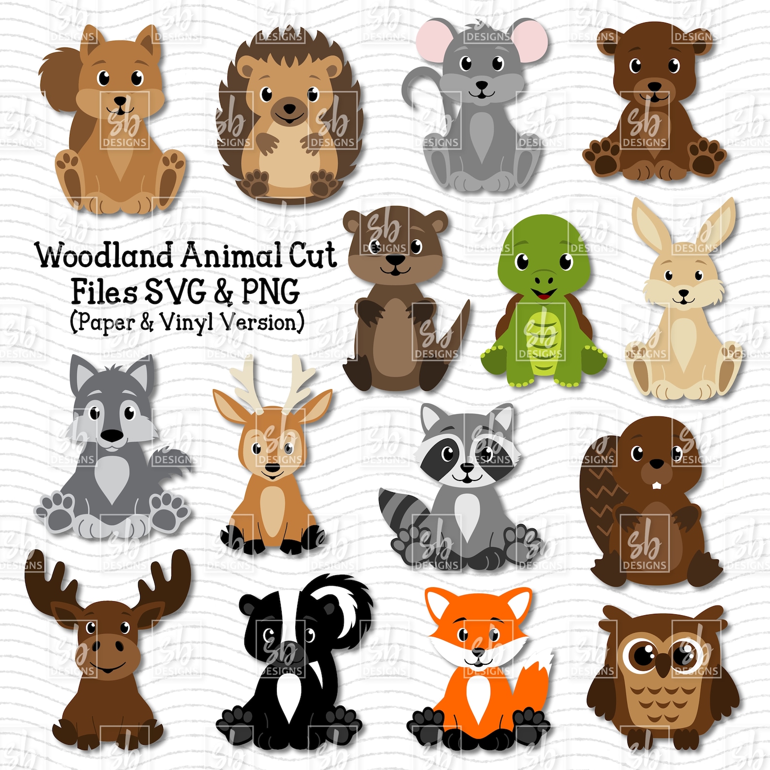 Woodland Animal Cut Files, Woodland Animal SVG, Woodland Animal Clip ...