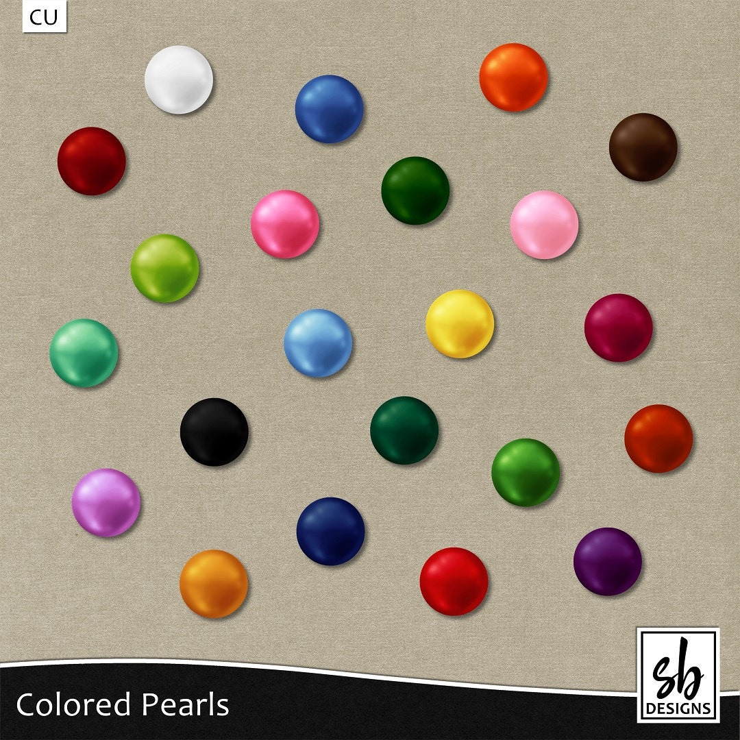 Digital Beads - Bead Clip Art - Bead Embellishments - Digital ...