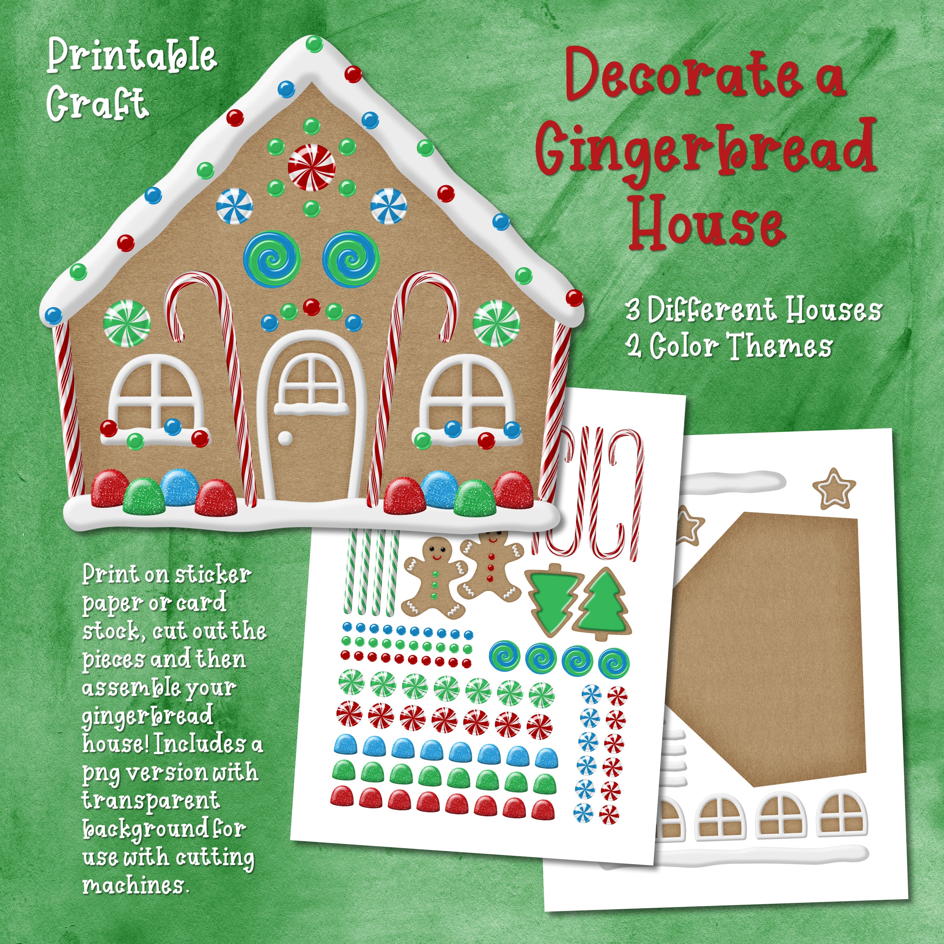 Christmas Kid's Craft, Gingerbread House Craft, Build a Gingerbread ...