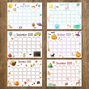 Printable Calendars, Printable Kids Calendars, 2025 Calendars ...