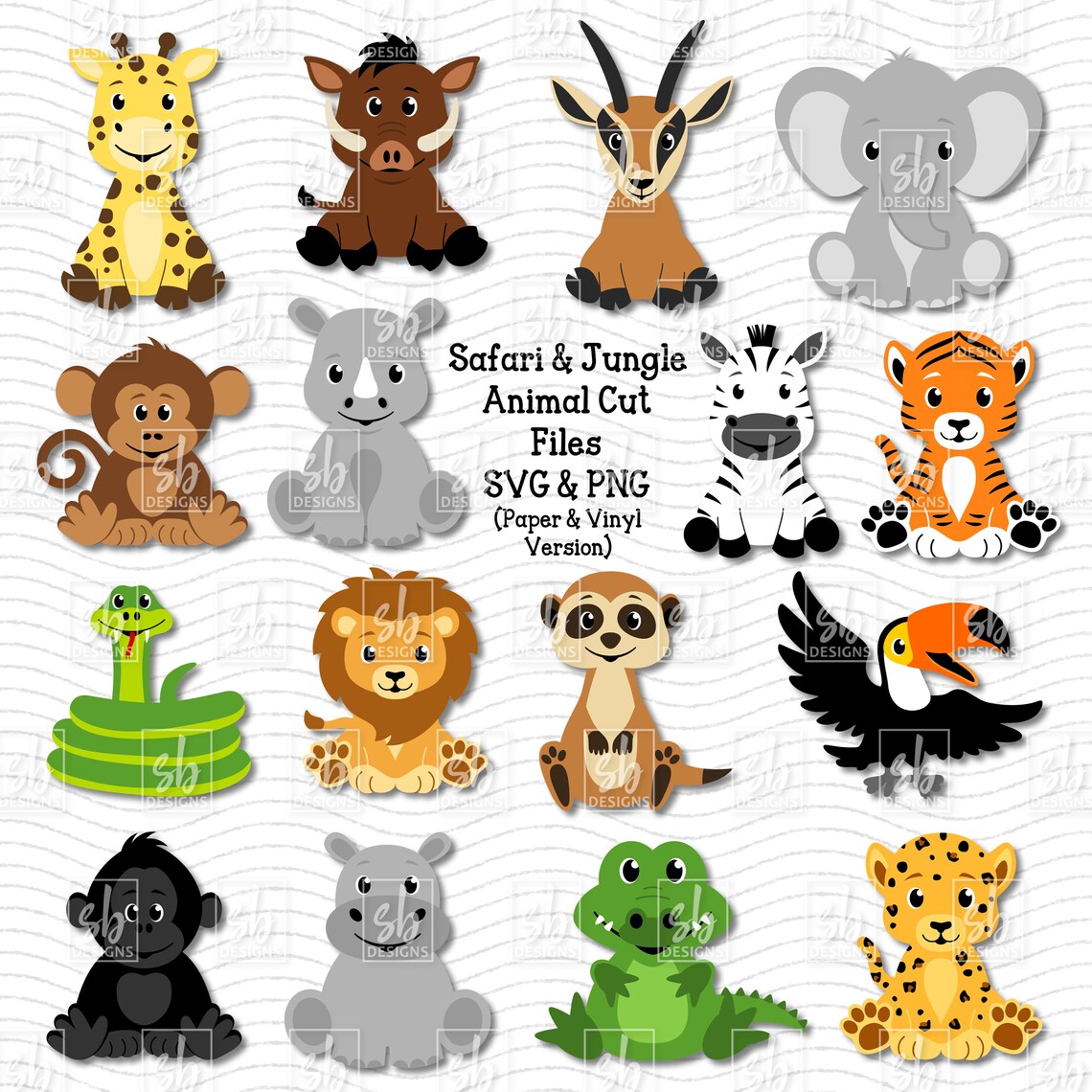 Cute Animal SVG Cute Animal Clip Art Baby Animal SVG Baby - Etsy