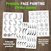 Face Paint Stencils, Face Paint SVG Stencils, SVG Stencils, Face Paint ...