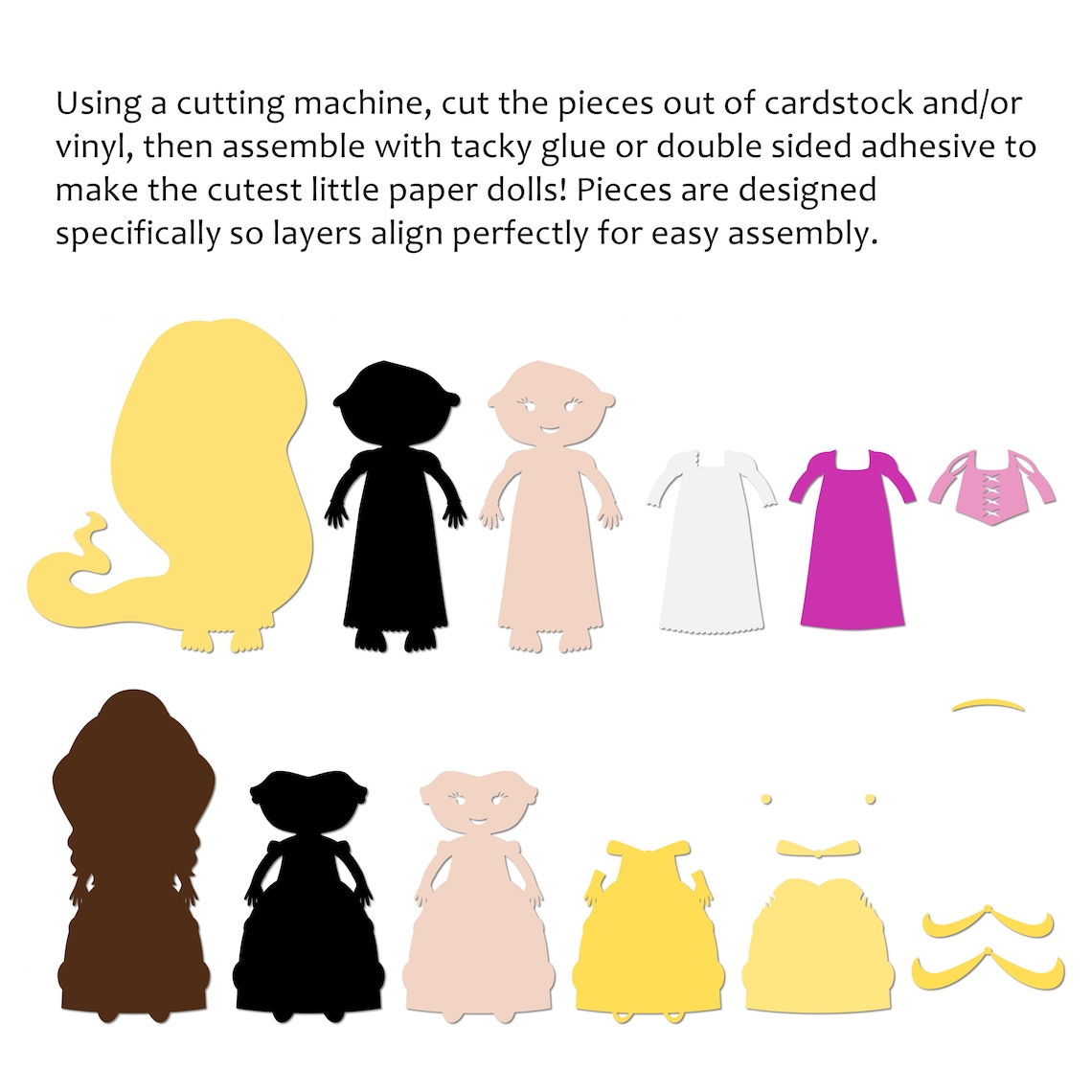 Princess Cut Files Princess SVG Princess Clip Art Princess - Etsy