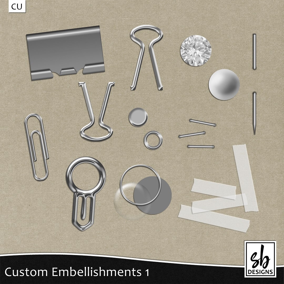 Digital Scrapbook Embellishments - Clip Art - Digital Templates ...