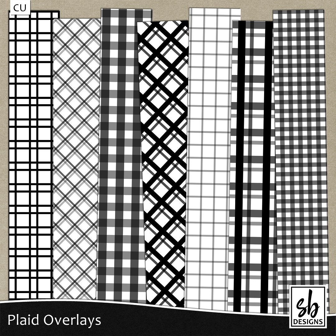 Digital Paper Pattern Overlays Digital Patterns Plaid | Etsy