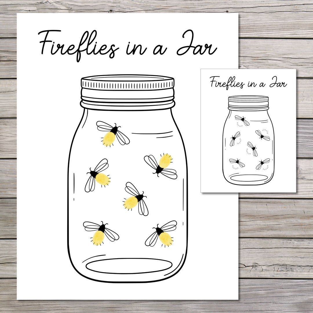 Firefly Fingerprint Art, Fingerprint Craft, Firefly Kids Craft ...