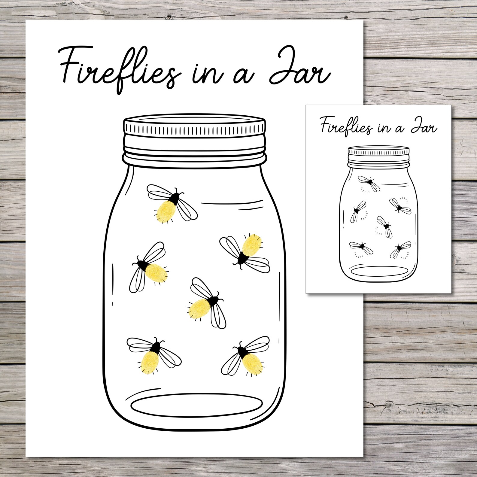 Firefly Fingerprint Art Fingerprint Craft Firefly Kids - Etsy