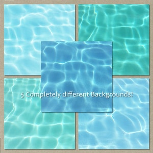 Digital Water Paper - Water Textures - Pool Water Background - Digital ...