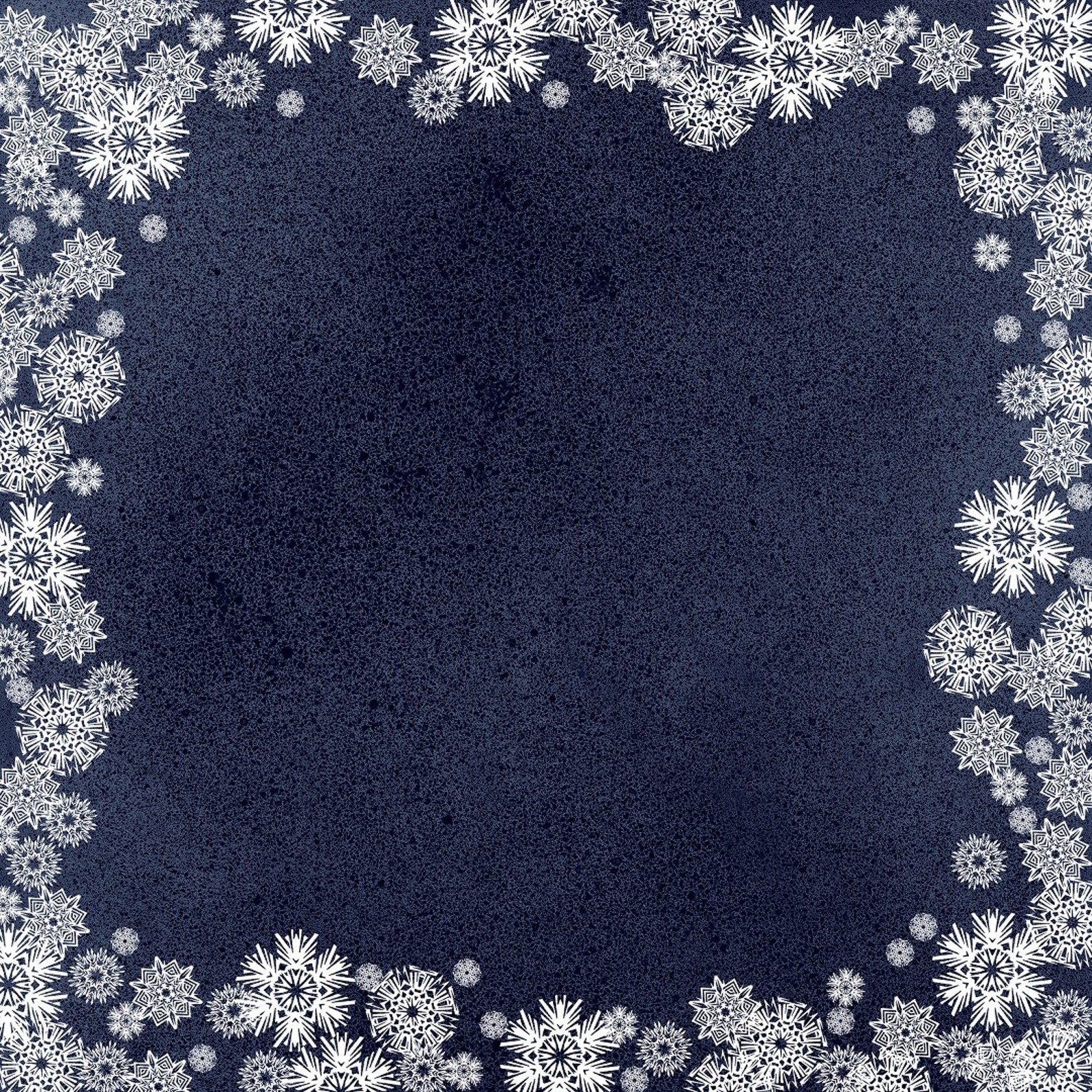 Snowflake Borders Snowflake Edges Digital Snowflake | Etsy