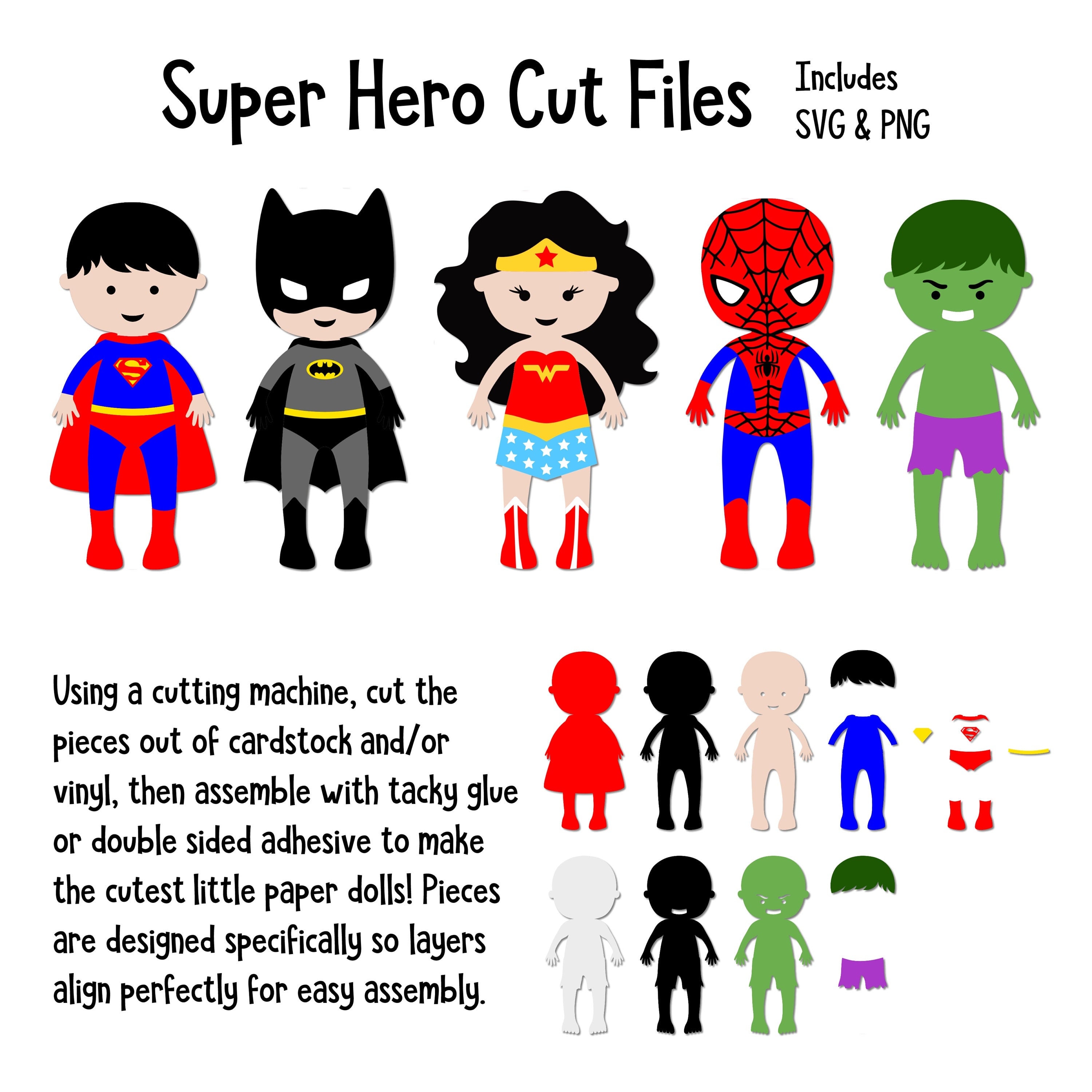 Super Hero Inspired Cut Files Super Hero SVG Super Hero Clip - Etsy ...