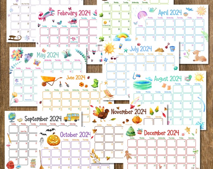 Kids Calendar Printable, Perpetual Calendar, Circle Time, Morning Time ...