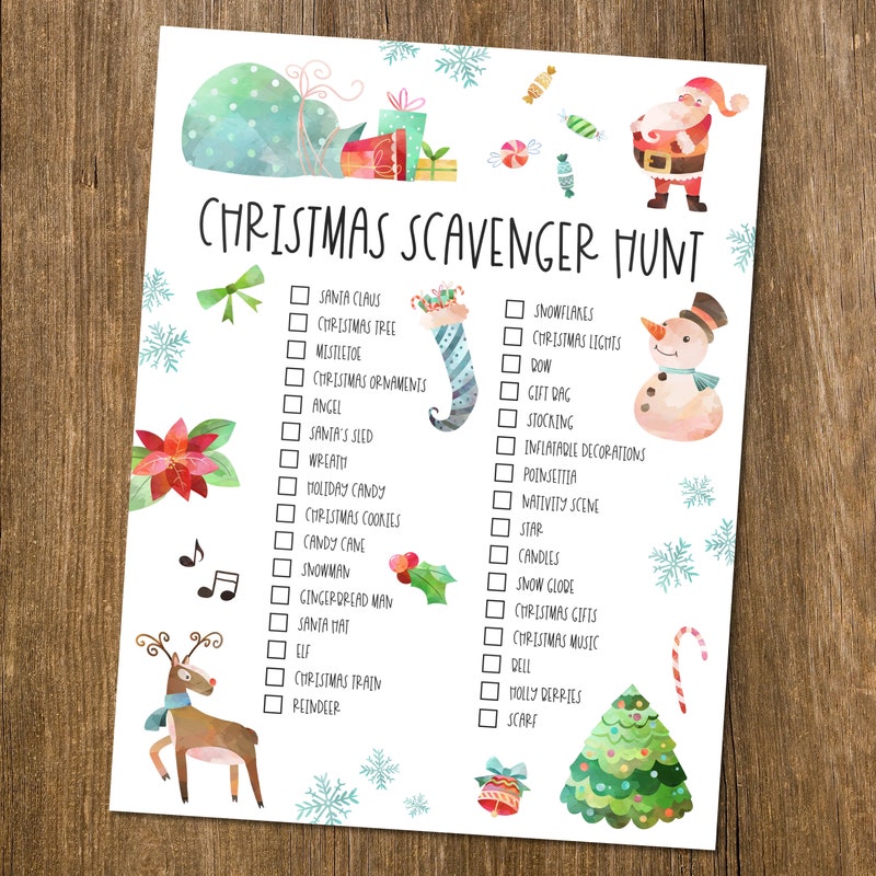 Christmas Scavenger Hunt - Etsy