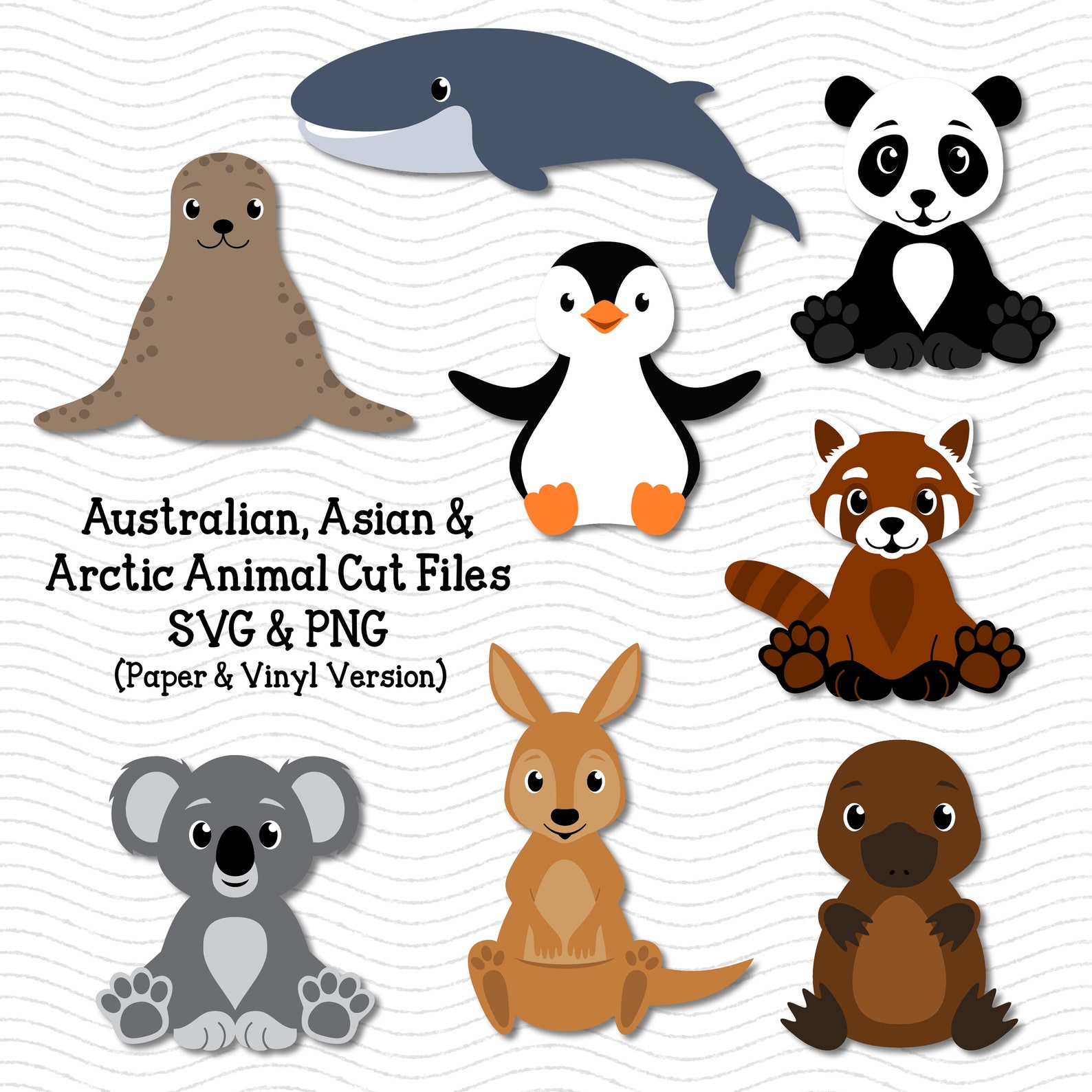 Tier SVG Zoo Tiere SVG Australische Tiere SVG Süße Tiere | Etsy