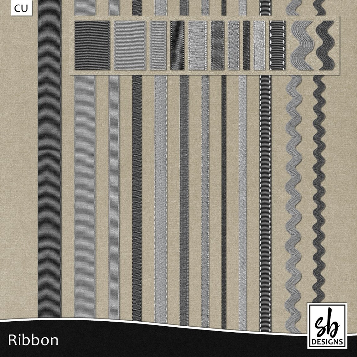 Digital Ribbon Ribbon Clip Art Digital Scrapbooking Ribbon - Etsy