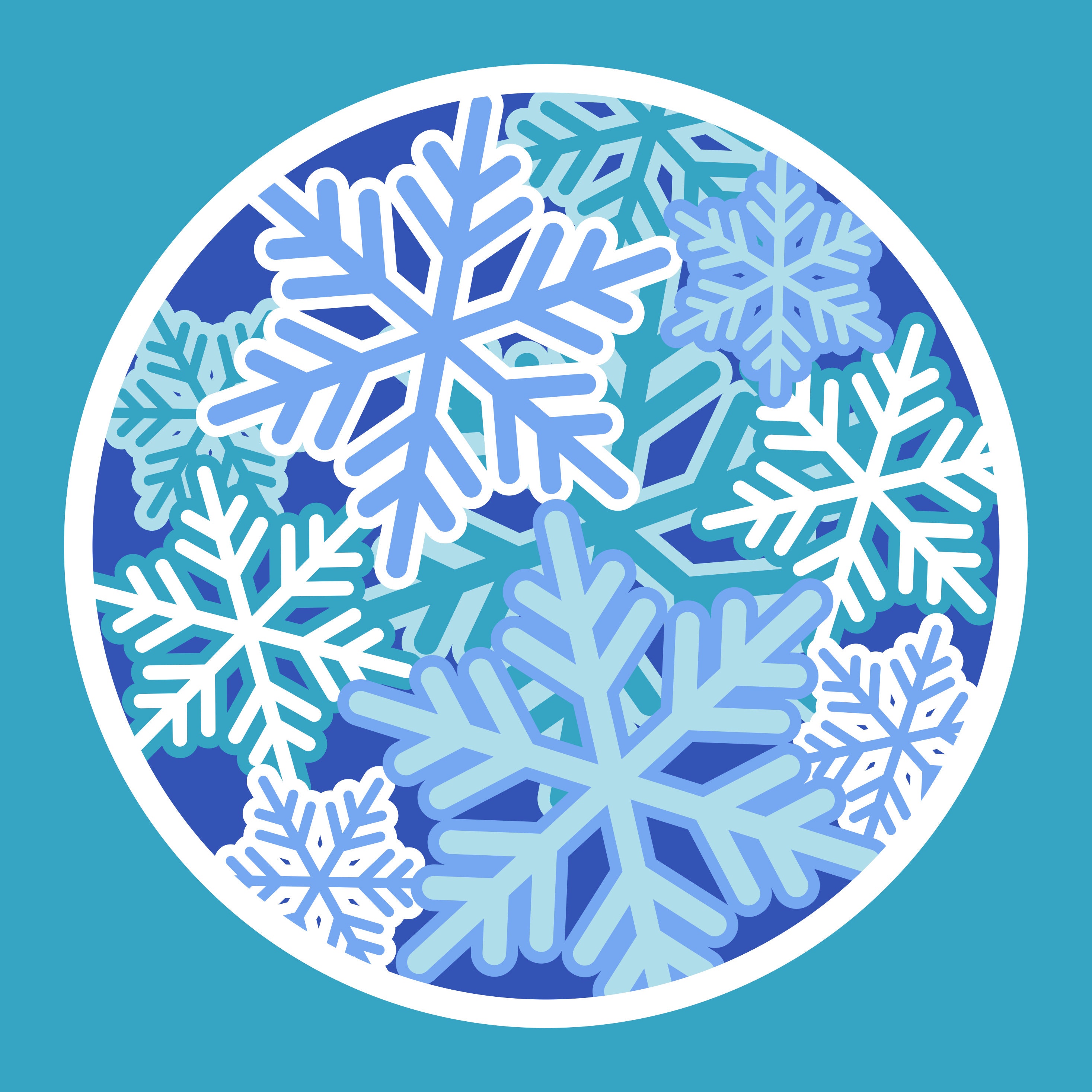 Snowflake Shadow Box SVG, Winter Shadow Box SVG, 3D Shadowbox ...