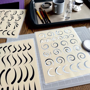 Printable Face Paint Practice Guides, Face Paint Practice Board, Face ...