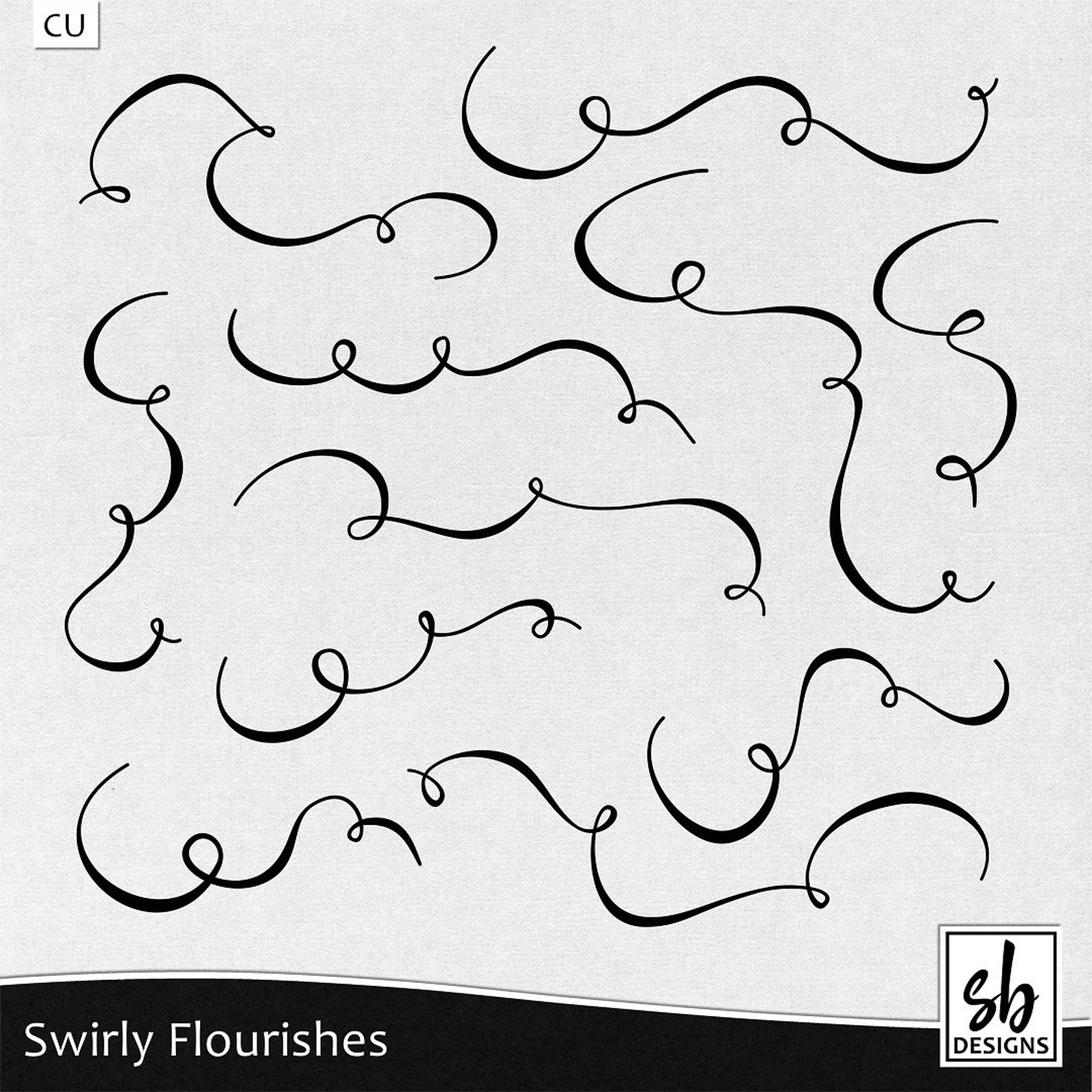 Swirly Flourishes - Swirly Embellishments - Swirly Designs - Swirly ...