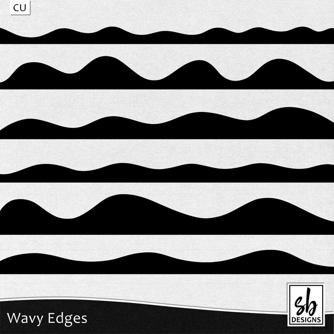 SVG Borders SVG Edges Wavy Edges Wavy Borders Digital - Etsy