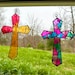 Easter Kids Craft, Stained Glass Craft, Cross Stained Glass, Cross ...