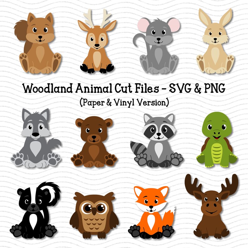 Cute Animal SVG Cute Animal Clip Art Baby Animal SVG Baby - Etsy