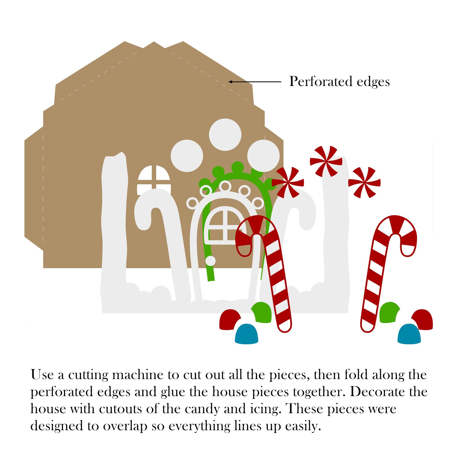 Gingerbread House SVG Gingerbread House Cut File 3D - Etsy