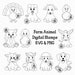 Animal Digital Stamps Animal SVG Animal Clip Art Cute - Etsy