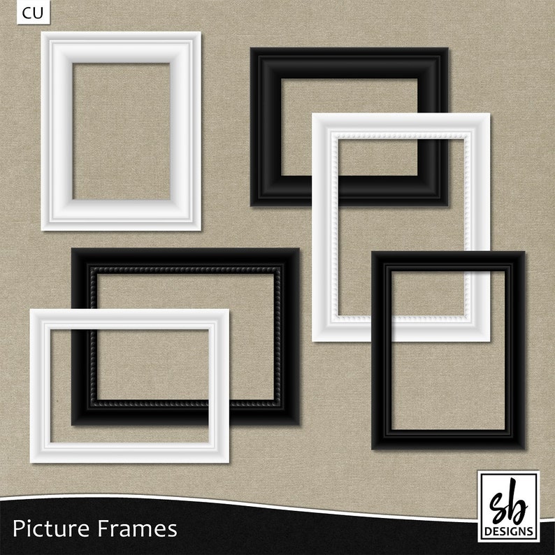 Digital Picture Frames Photo Frames Digital Scrapbook - Etsy