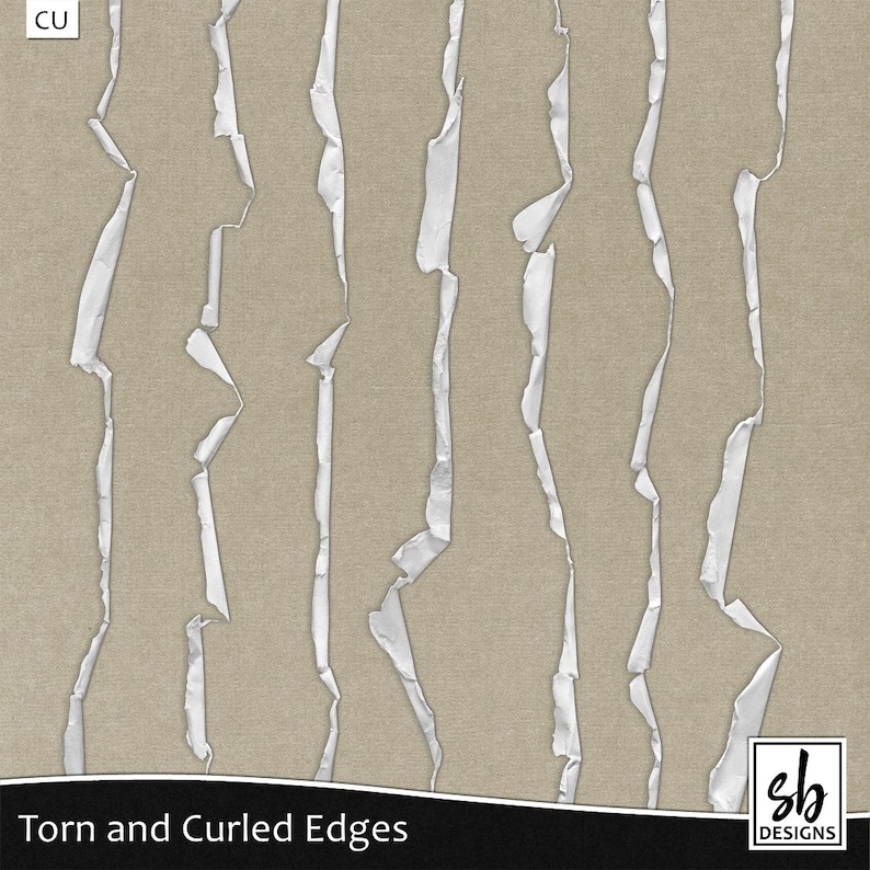 Digital Ripped Edge Ripped Paper Clip Art Torn Edge Torn - Etsy