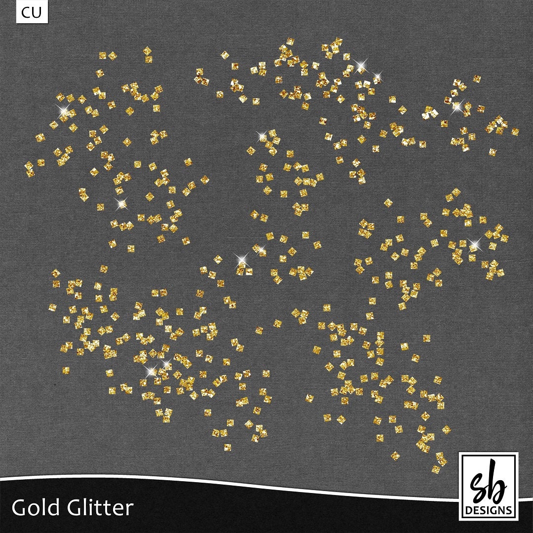 Gold Digital Glitter - Glitter Clip Art - Gold Glitter Embellishments ...