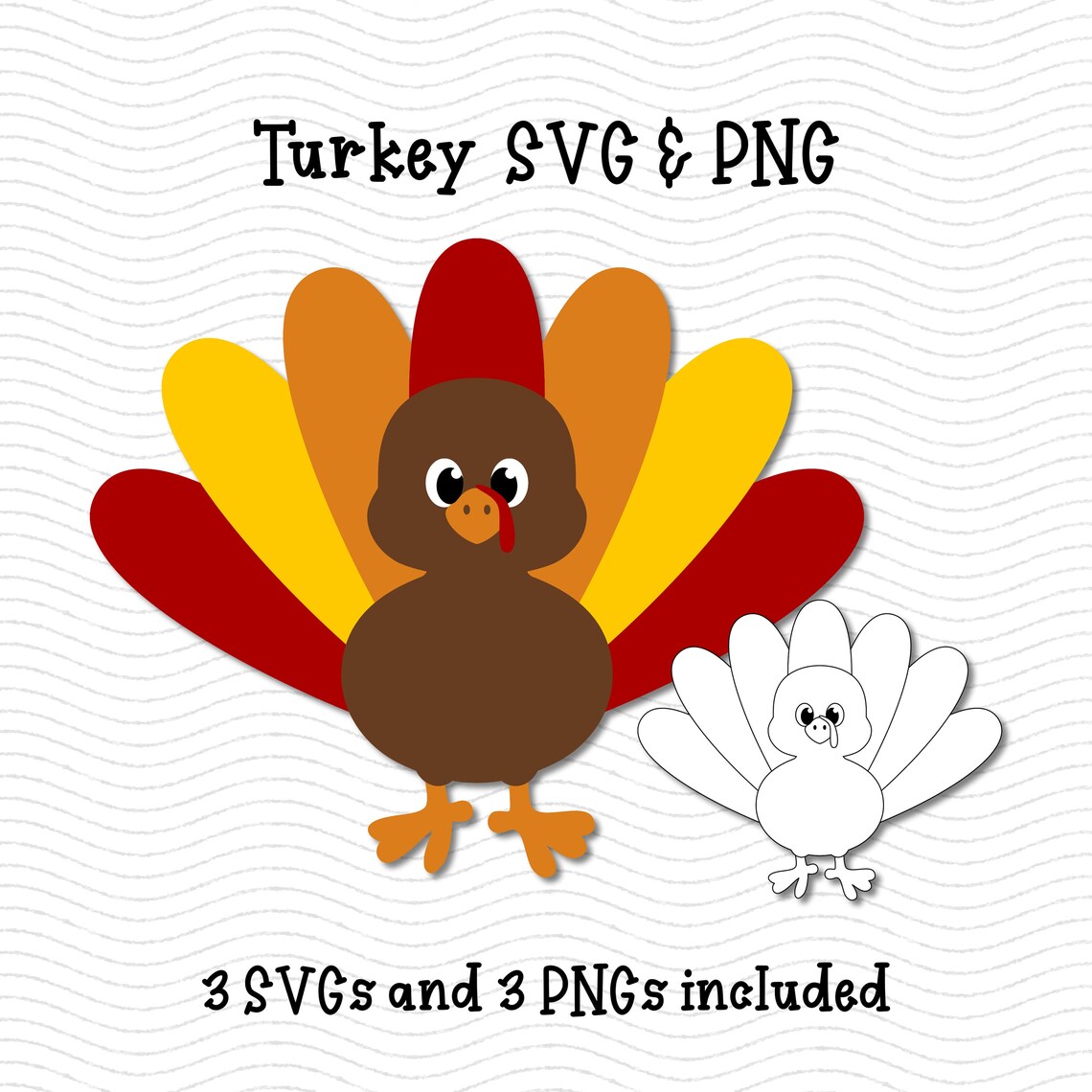 Turkey SVG Thanksgiving SVG Cute Turkey SVG Turkey Cut | Etsy