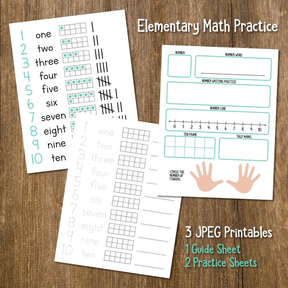 Math Printable Elementary Math Practice Homeschool | Etsy