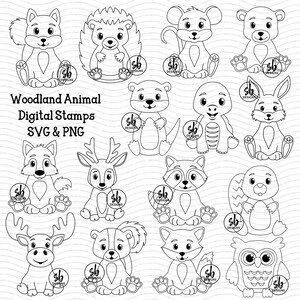 Animal Digital Stamps, Animal SVG, Animal Clip Art, Cute Animals ...