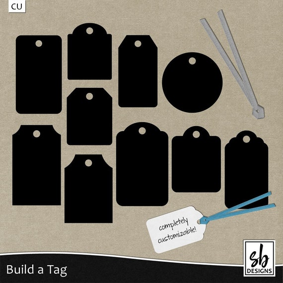 Digital Tags Digital Scrapbook Tags SVG Tags Tag Clip | Etsy