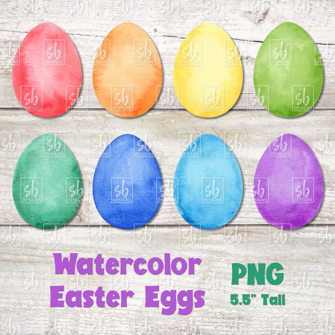 Watercolor Easter Egg Clip Art, Easter Egg Clip Art, Watercolor Easter ...