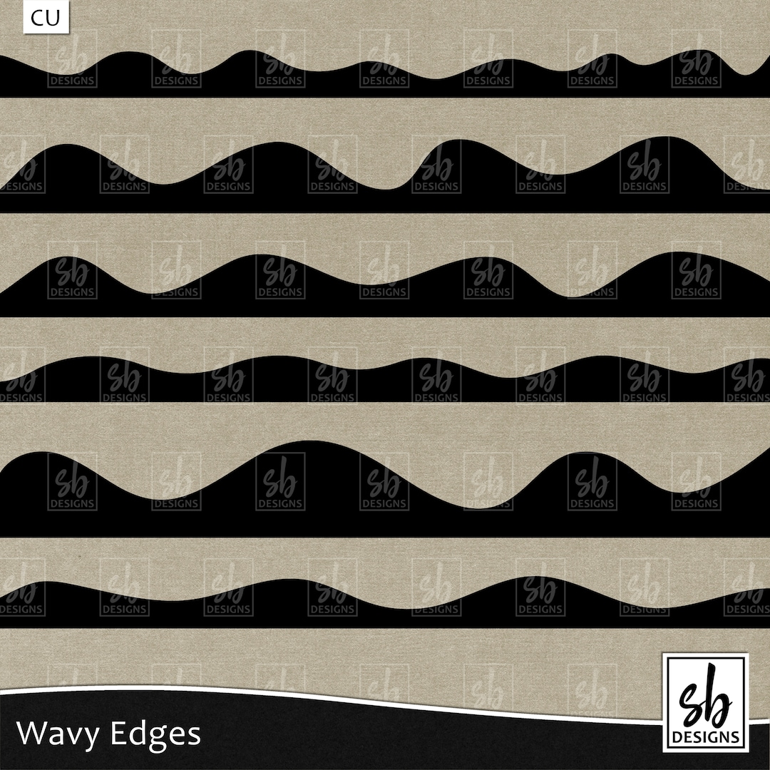 SVG Borders, SVG Edges, Wavy Edges, Wavy Borders - Digital Borders ...