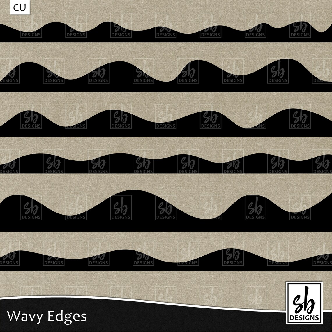 SVG Borders, SVG Edges, Wavy Edges, Wavy Borders - Digital Borders ...