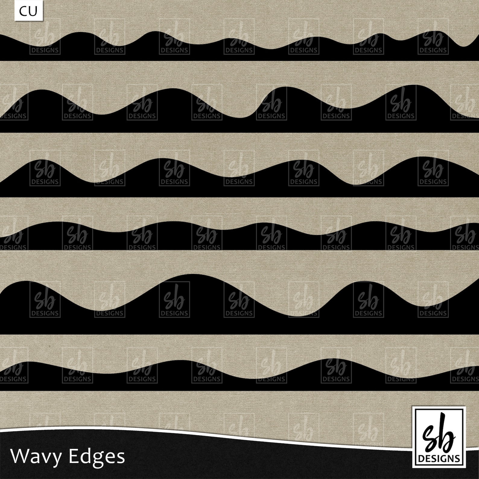 SVG Borders, SVG Edges, Wavy Edges, Wavy Borders - Digital Borders ...