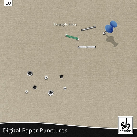 Digital Paper Punctures Scrapbooking Stitch Holes Puncture | Etsy